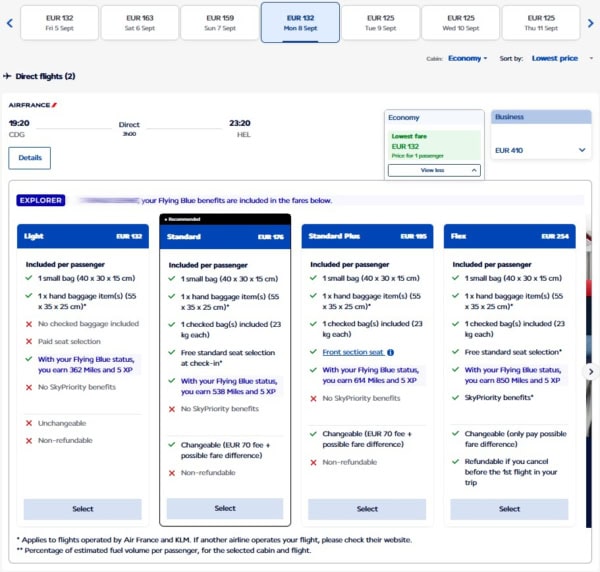 Air France KLM: new Basic fare without hand baggage nor XP points ...